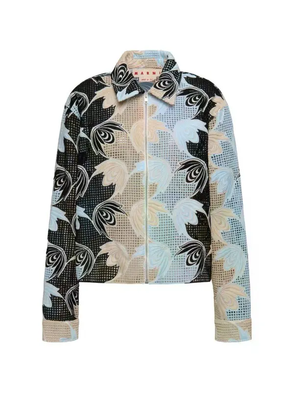 Marni Broderie Anglaise Floral Overshirt