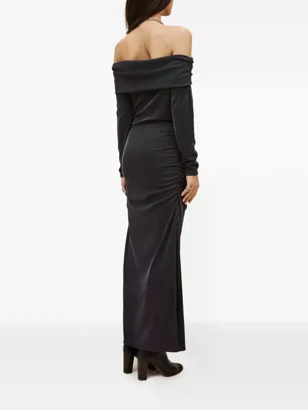 Ba&sh Bettina Off-shoulder Ruched Dress
