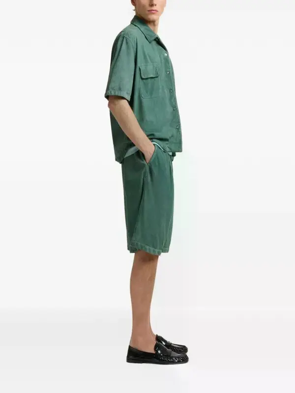 Marni Wool-silk Polo Shirt With Tie-dye Effect