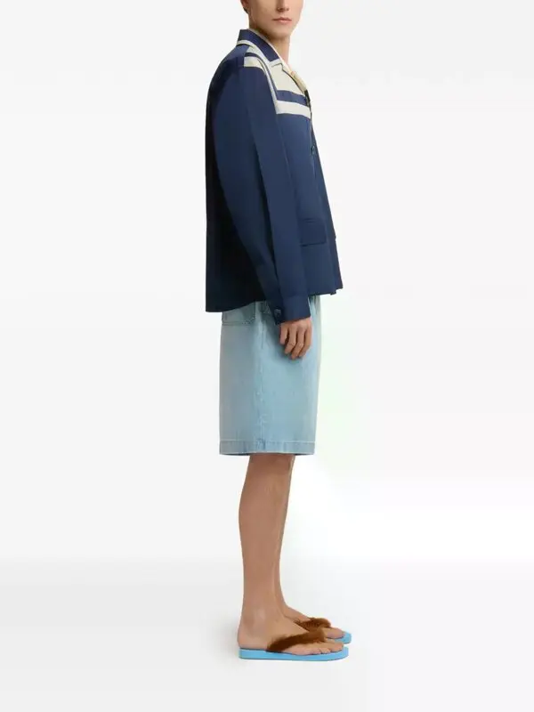 Marni Striped Yoke Cuban Blazer