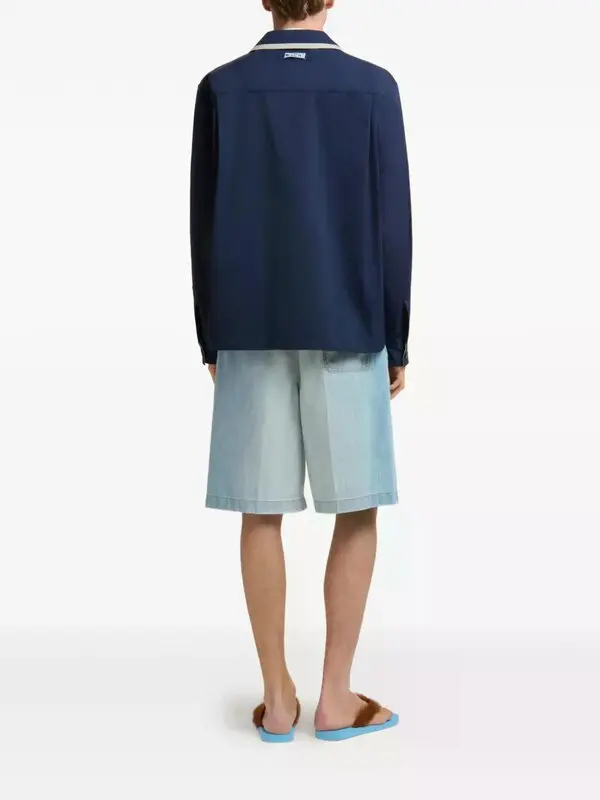Marni Striped Yoke Cuban Blazer