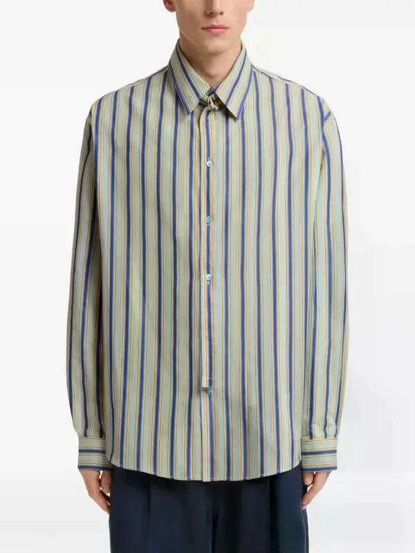 Marni D-ring Striped Shirt - Blue