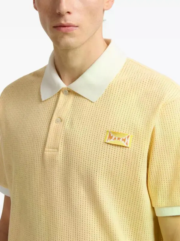 Marni Interlock Polo Shirt With Jacquard Motif - Yellow
