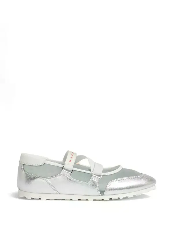Marni Criss-cross Strap Sneakers - Silver