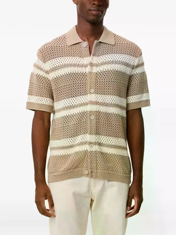 LES DEUX Gianni Striped Shirt - Neutrals
