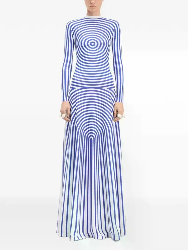 JEAN PAUL GAULTIER Target Maxi Dress - Blue