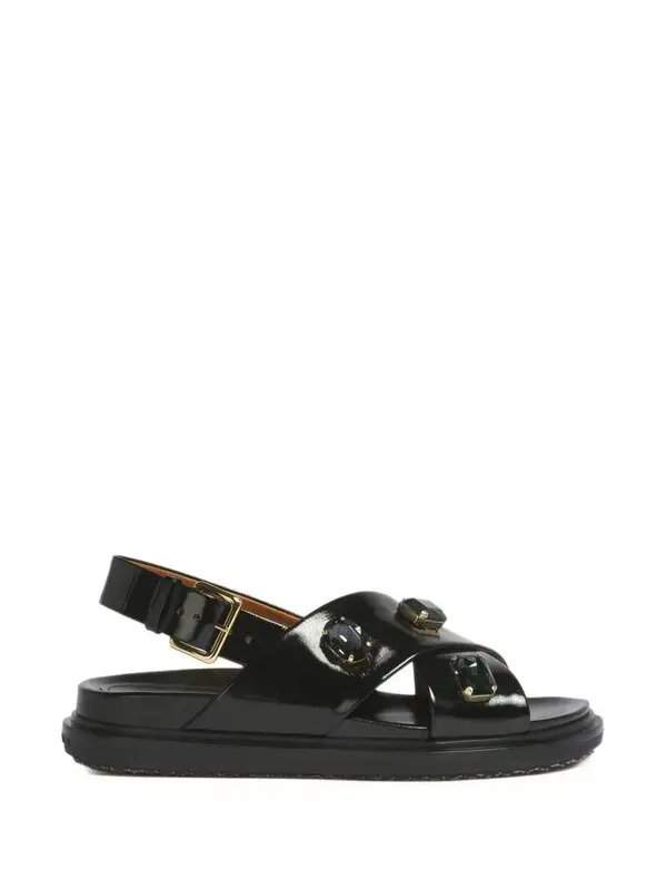 Marni Crystal-embellished Fussbett Sandals