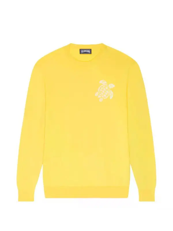 Vilebrequin Jacquard Turtle Cotton Sweater - Yellow