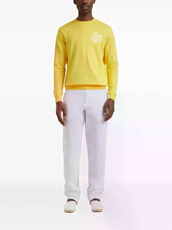 Vilebrequin Jacquard Turtle Cotton Sweater - Yellow