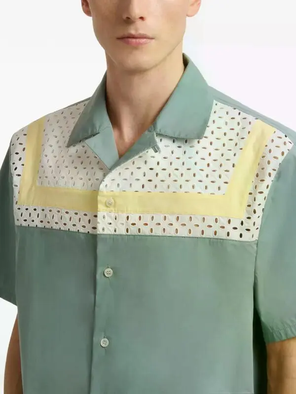 Marni Cotton-blend Shirt With Broderie Anglaise Yoke