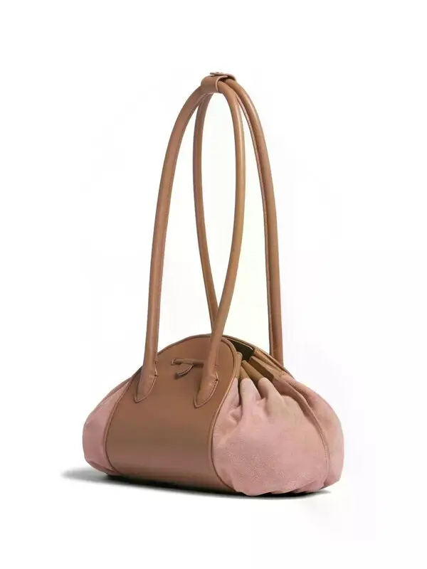 Marni Leather And Suede Shoulder Bag - Pink