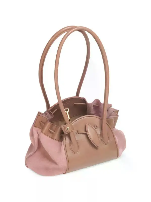 Marni Leather And Suede Shoulder Bag - Pink