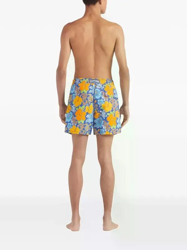 Vilebrequin Floral-print Swim Shorts - Blue
