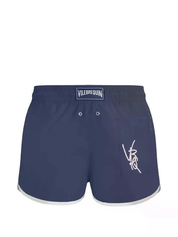 Vilebrequin Drawstring Turtle-embroidery Swim Shorts