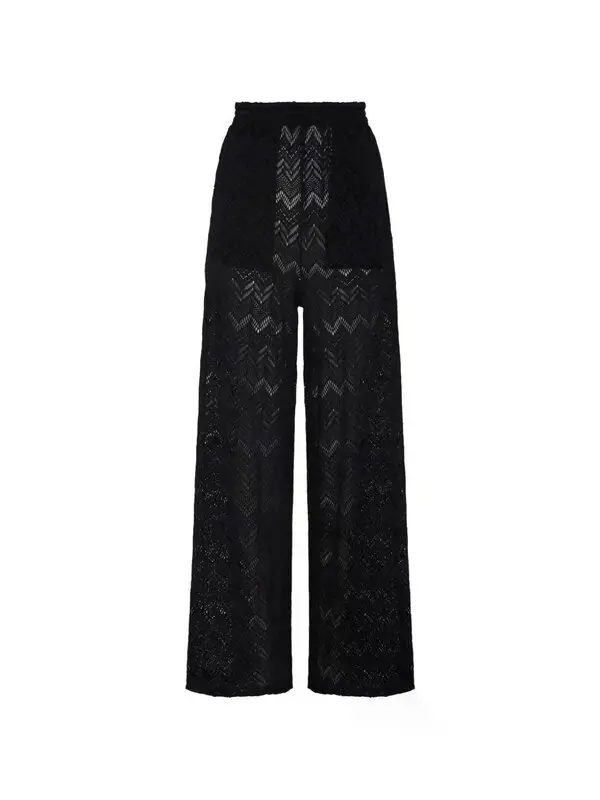 Vilebrequin Chevron-knit Wide-leg Trousers