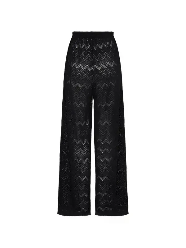 Vilebrequin Chevron-knit Wide-leg Trousers