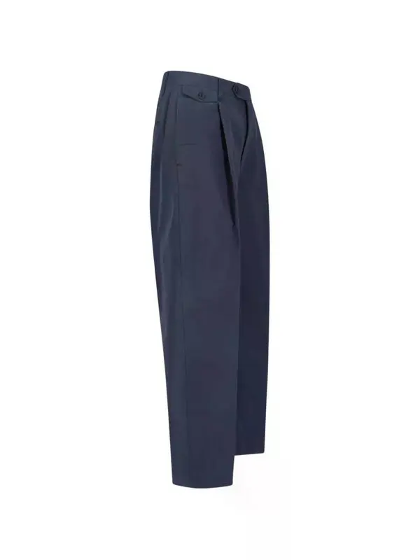 DUNST Front-pleat Trousers - Blue