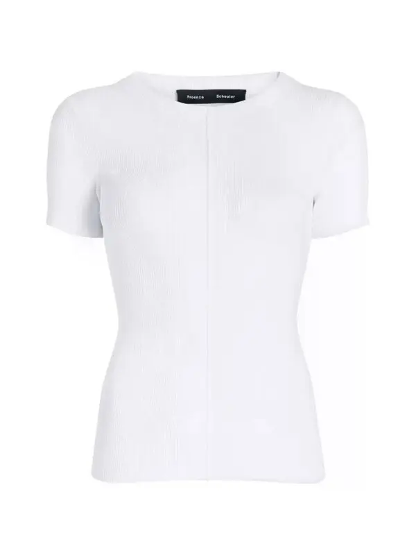Proenza Schouler Ribbed Knit T-shirt - White
