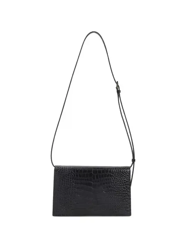 TOM FORD Crocodile-effect Shoulder Bag - Black