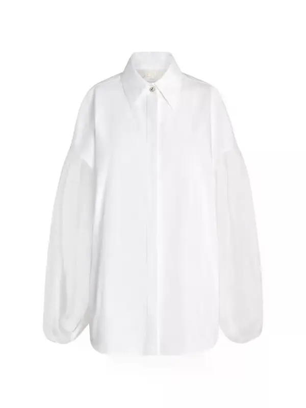 GENNY Sheer-sleeves Shirt