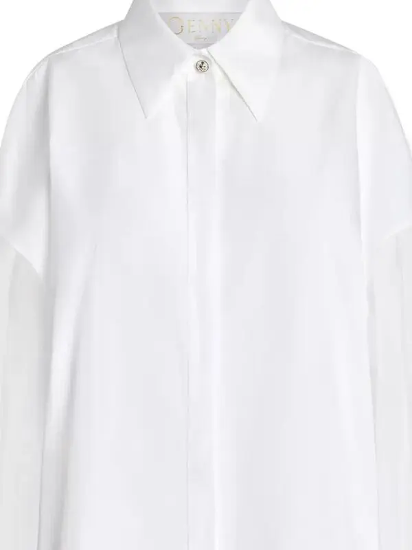 GENNY Sheer-sleeves Shirt