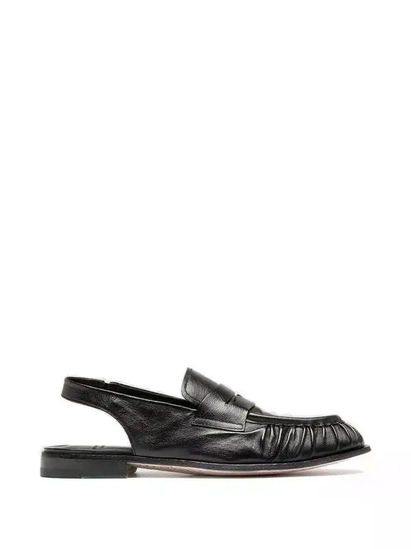 Officine Creative Solitude 102 Ruched Leather Loafers