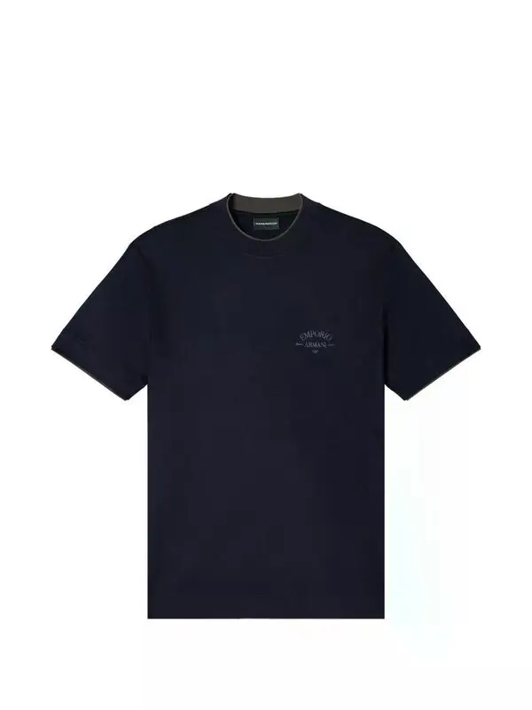 Emporio Armani Logo-detail T-shirt - Blue