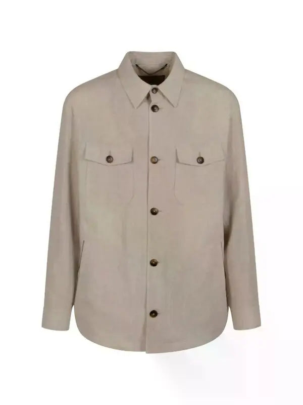 Canali Buttoned Flap-pocket Jacket - Neutrals