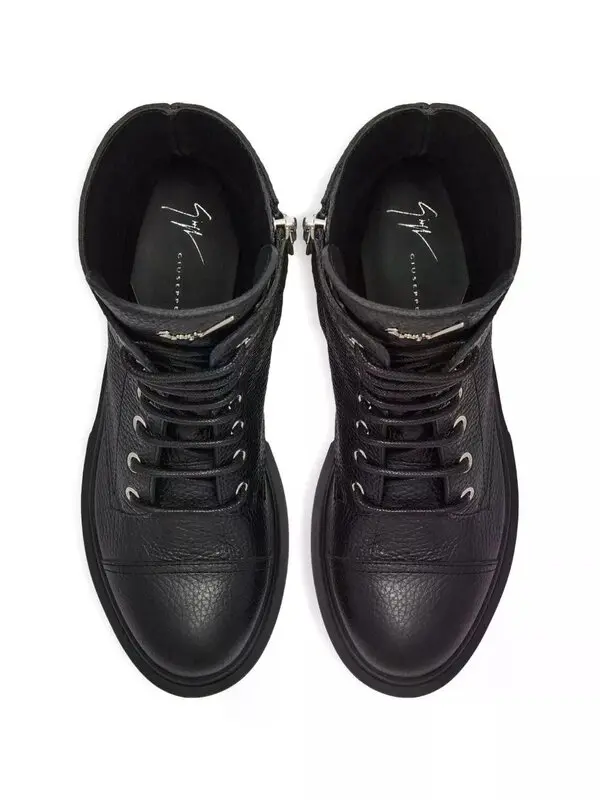 GIUSEPPE ZANOTTI Evin Laced Boots With Logo Detail