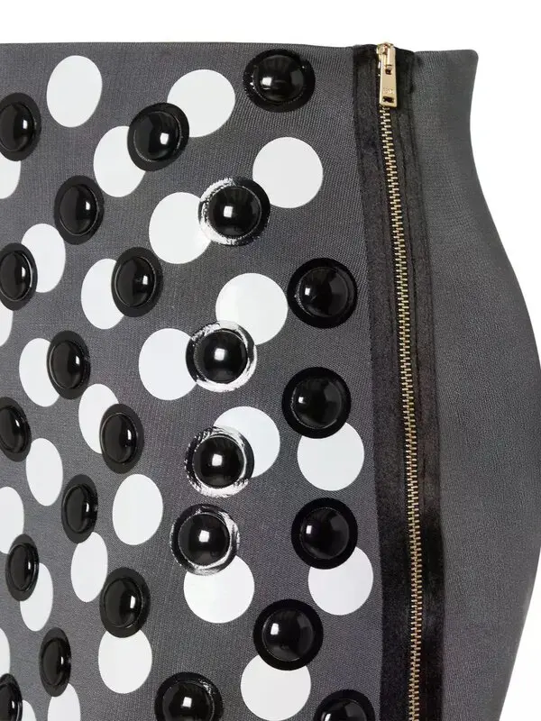 Fendi Studded Zip Skirt - Grey