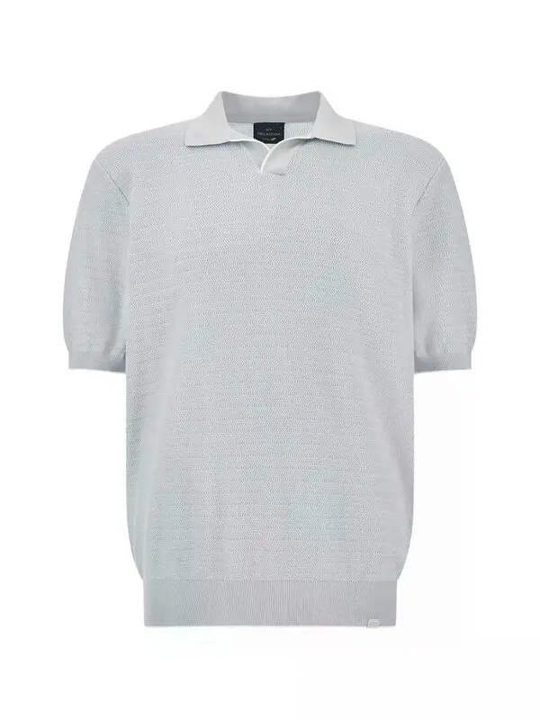 Paul & Shark Open-collar Cotton T-shirt - Blue