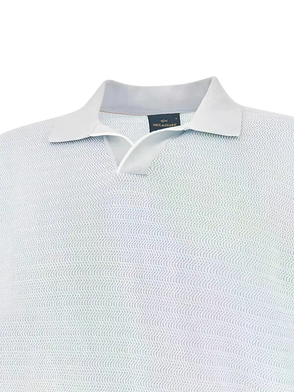 Paul & Shark Open-collar Cotton T-shirt - Blue