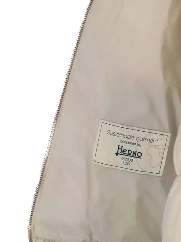 Herno Zip Quilted Coat - Neutrals