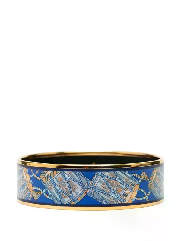 Hermès 20th Century Les Tambours Enamel Bangle 65 - Blue