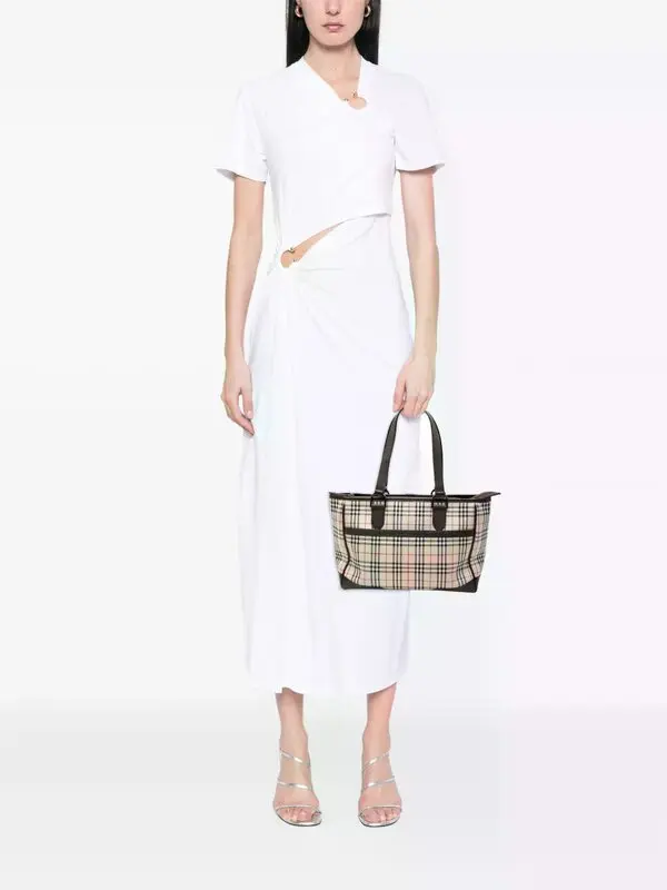 Burberry House Check Canvas Tote Bag - Brown