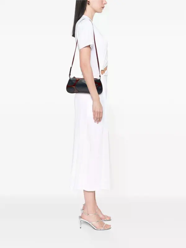 Prada Patent Trimmed Vitello Drive Crossbody Bag