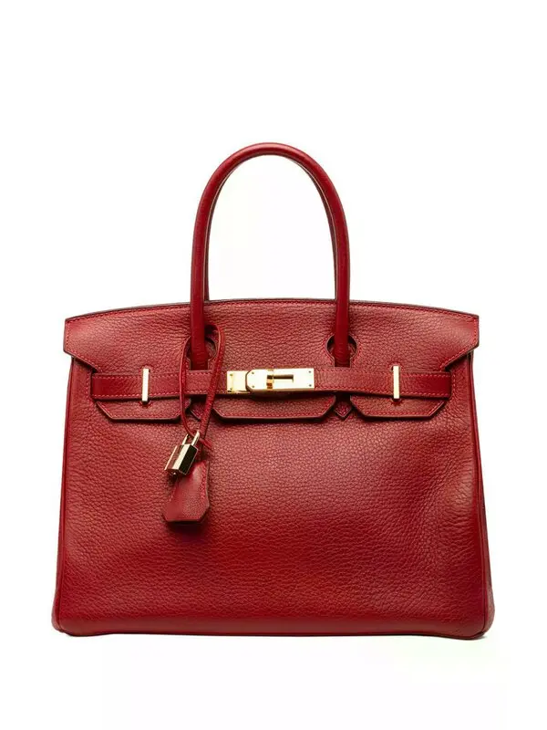 Hermès 2006 Togo Birkin Retourne 30 Handbag - Red