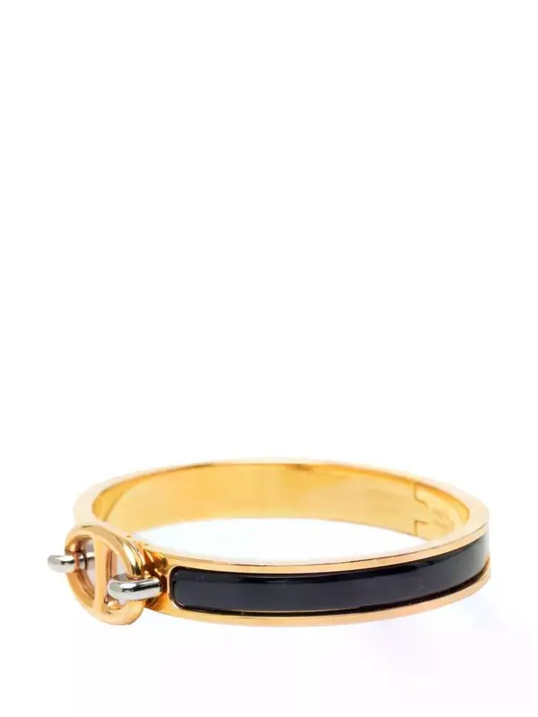 Hermès 2010-2025 Mini Enamel Clic Chaine D Ancre Bracelet Pm Costume - Black