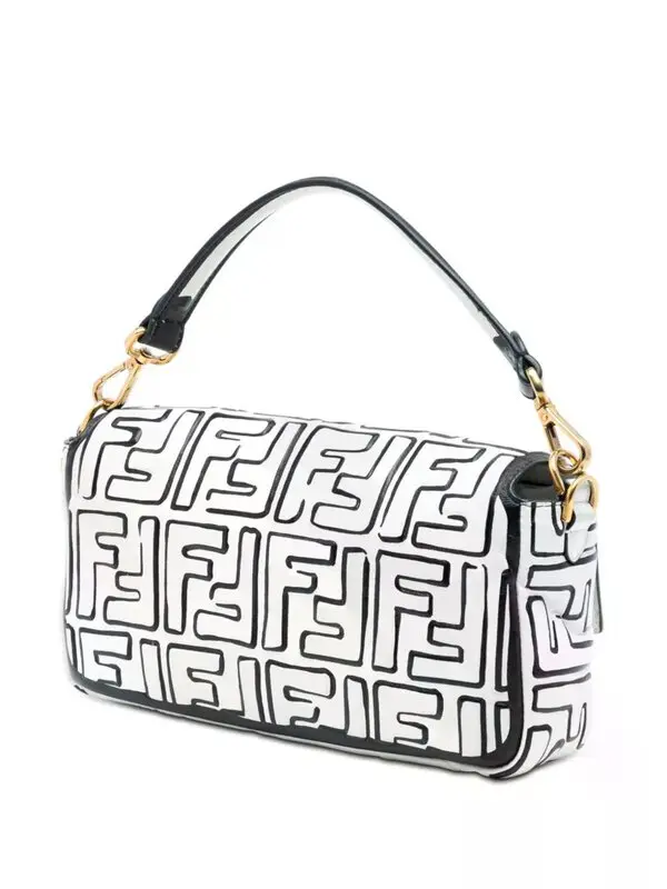 Fendi 2010-2025 Joshua Vides California Sky Medium Baguette Satchel - White