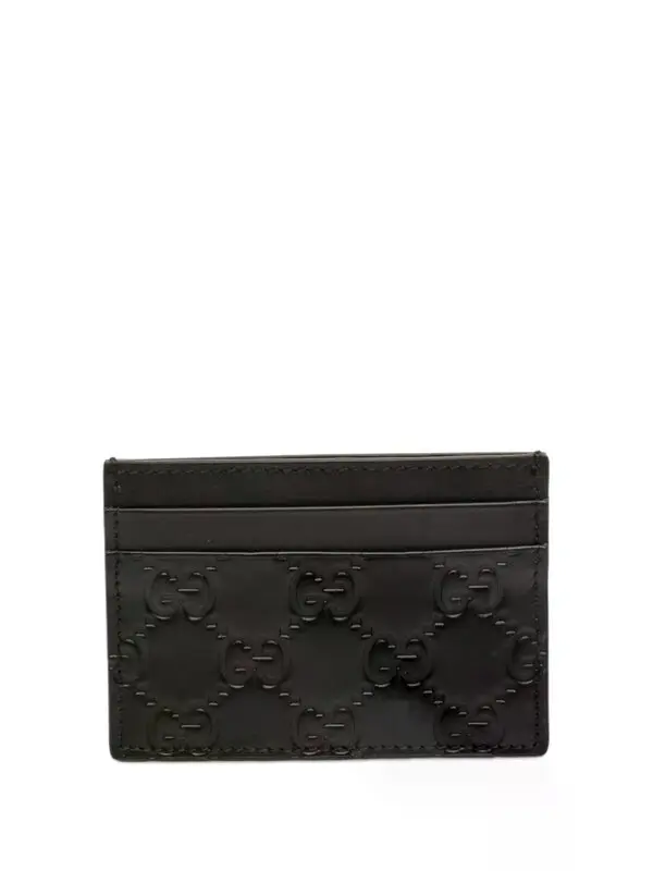 Gucci 2000-2015 Guccissima Card Holder - Black
