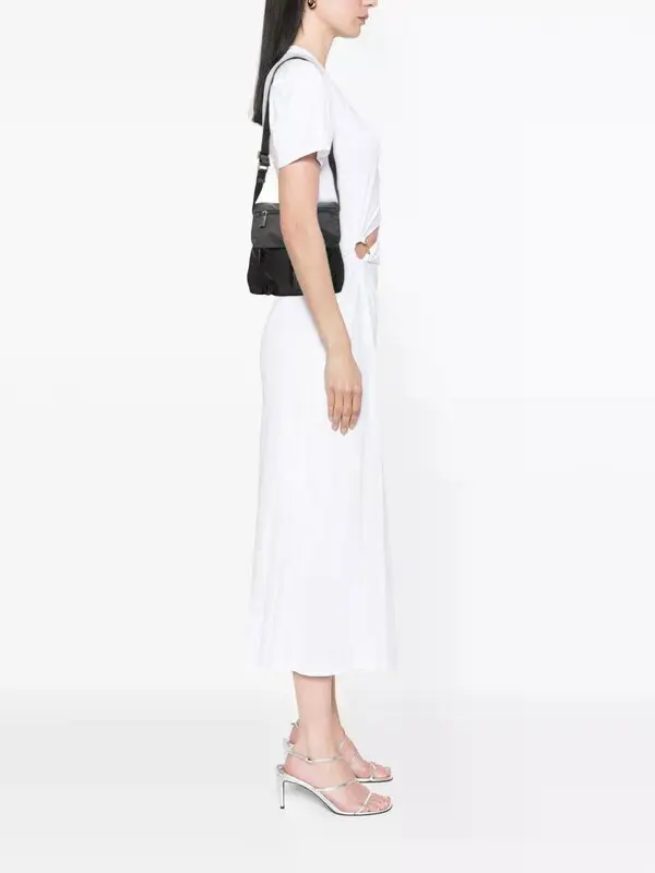 Prada 2000-2012 Tessuto Zip Buckle Messenger Bag