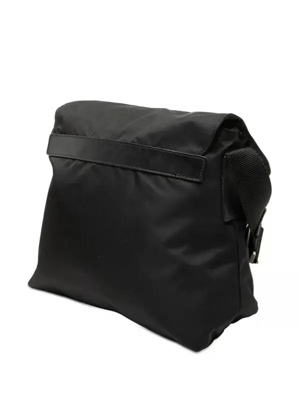 Prada 2000-2012 Tessuto Zip Buckle Messenger Bag