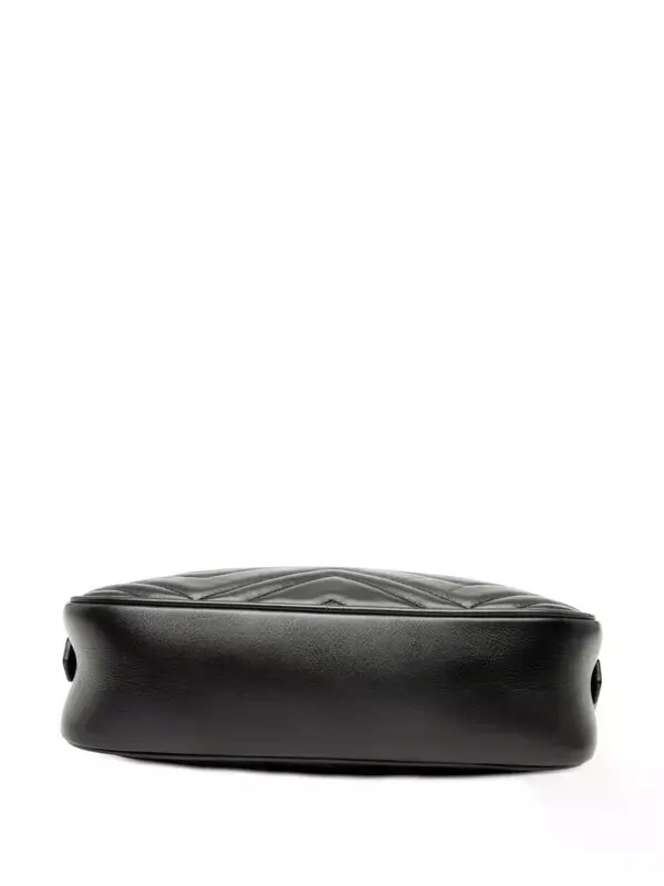 Gucci Small Gg Marmont Matelassé Leather Crossbody Bag - Black