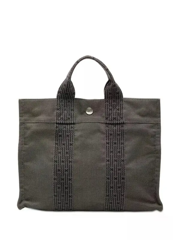 Hermès Canvas Herline Pm Tote Bag - Grey