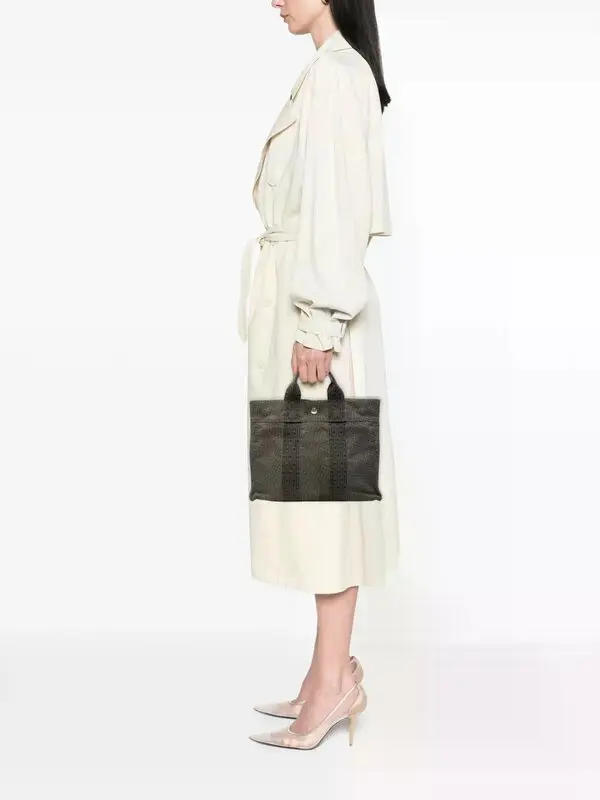 Hermès Canvas Herline Pm Tote Bag - Grey