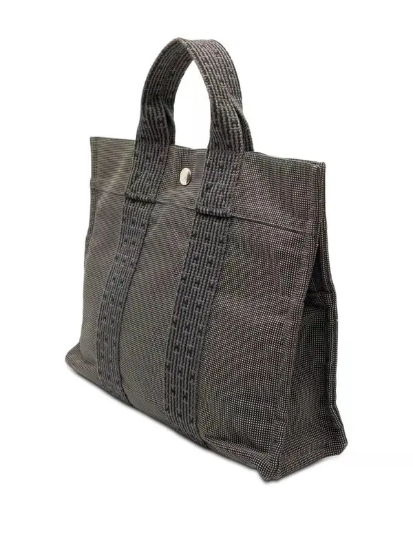 Hermès Canvas Herline Pm Tote Bag - Grey
