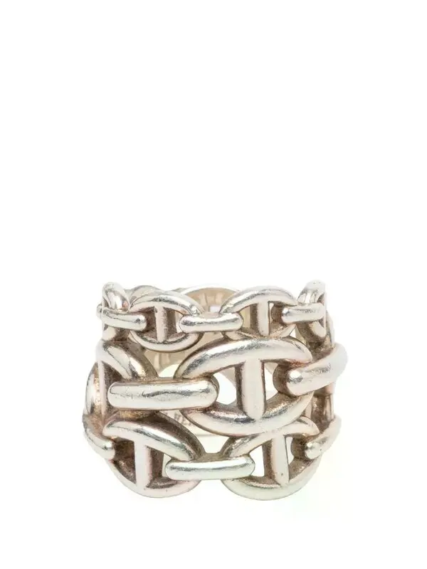 Hermès Sterling Chaine D'ancre Enchainee Ring - Silver