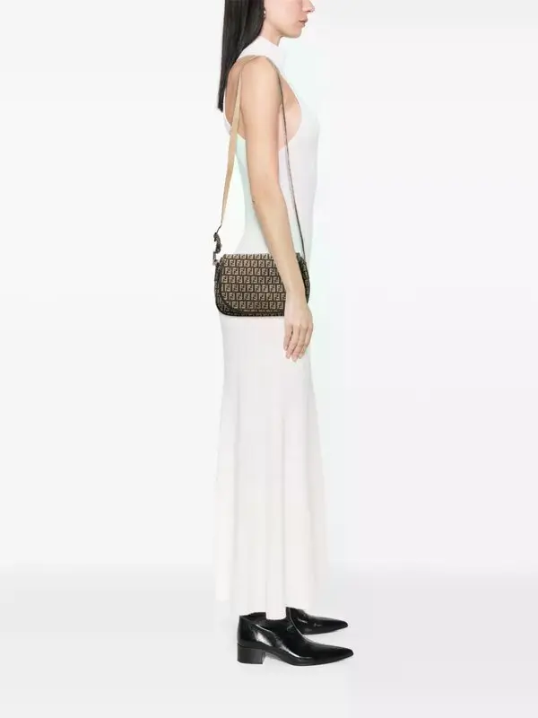Fendi 2000-2010 Zucchino Canvas Crossbody Bag