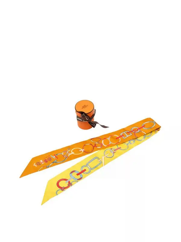 Hermès 2000-2025 Do Re Boucles Silk Twilly Scarf Scarves - Orange