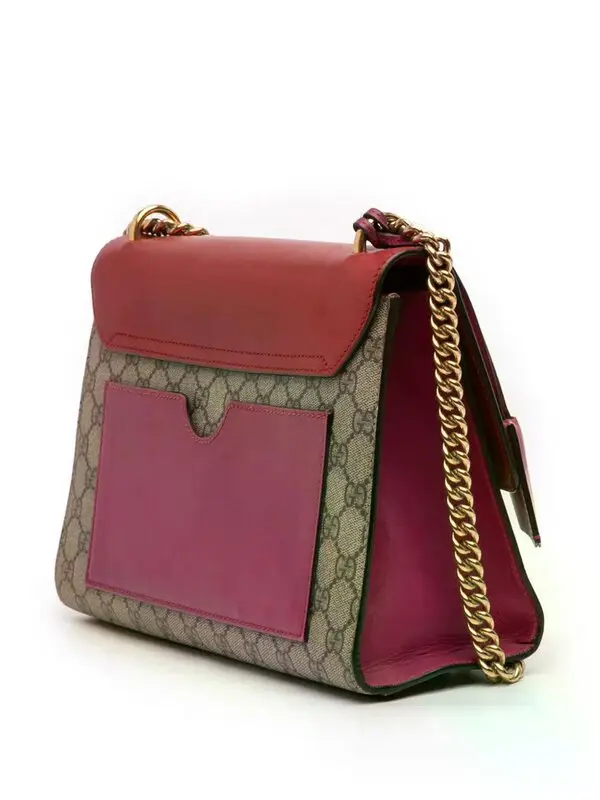 Gucci Gg Supreme Padlock Shoulder Bag - Brown